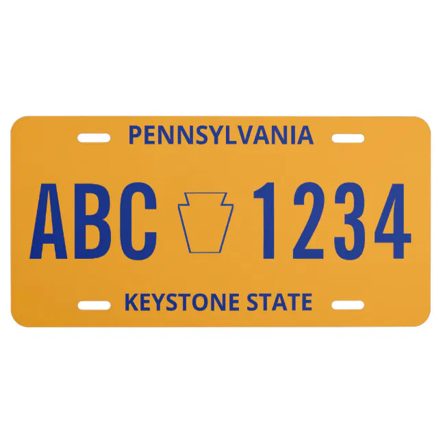 Create Your Own Personalized Pennsylvania State License Plate | Zazzle