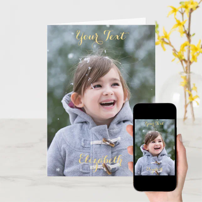 Create Your Own Personalized Photo Greeting Card | Zazzle