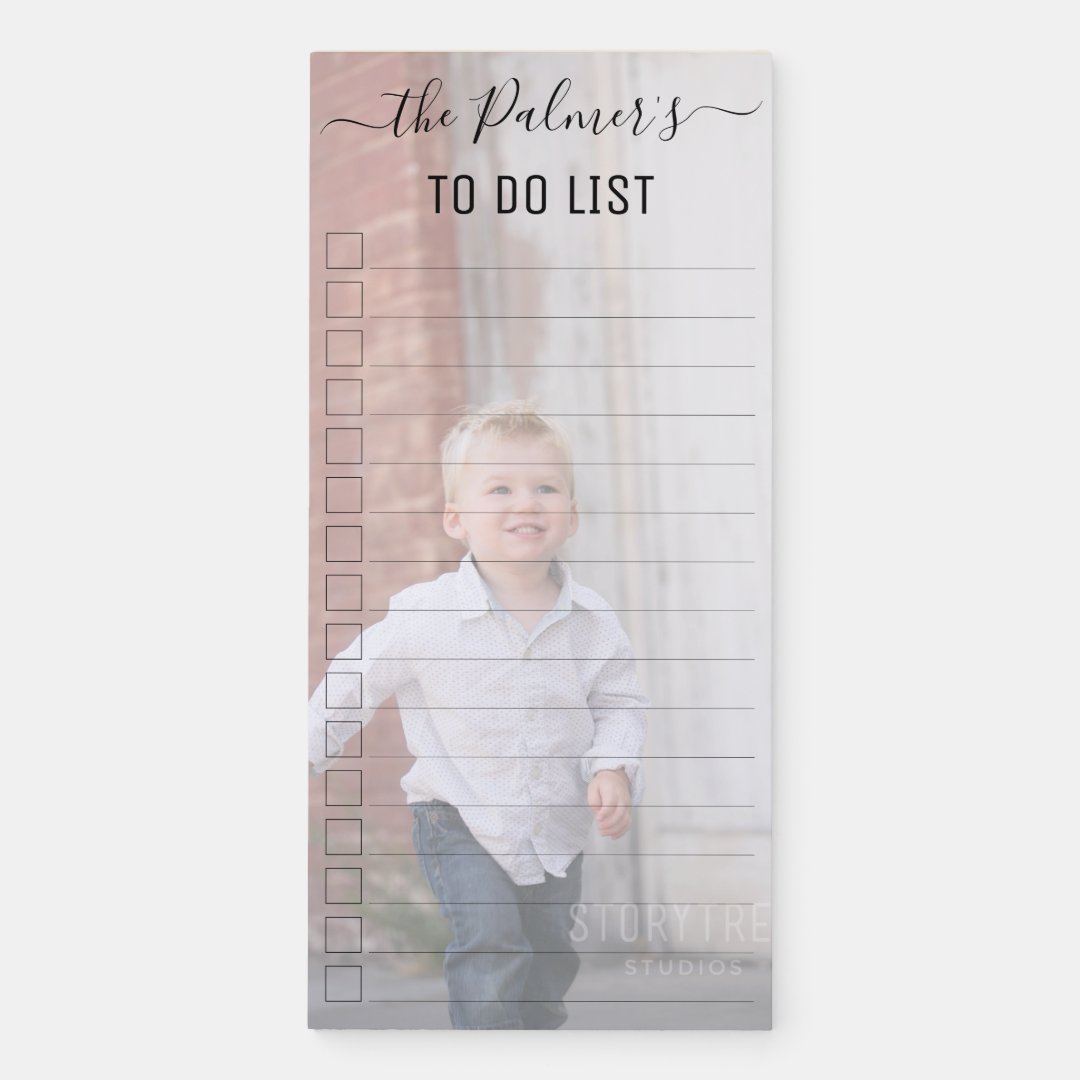 Create your own personalized photo to do list magnetic notepad | Zazzle