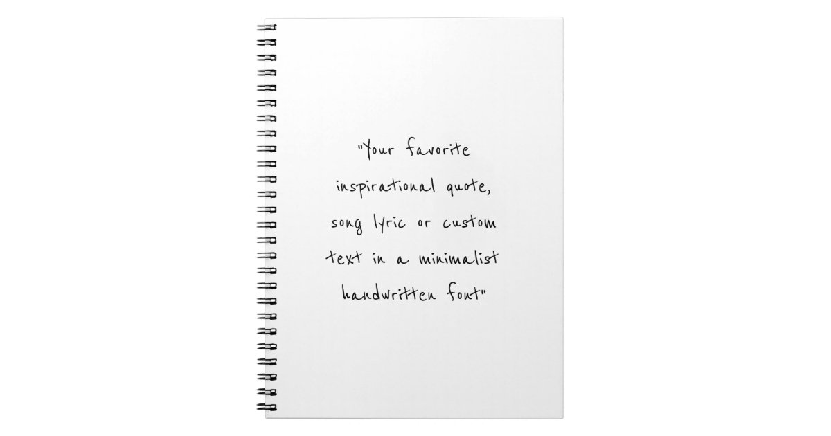Create Your Own Personalized Quote Notebook | Zazzle