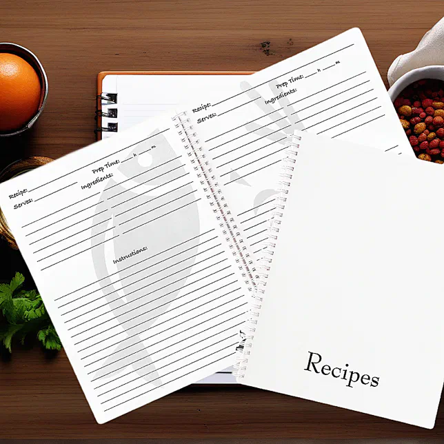 Create your own personalized recipe notebook | Zazzle