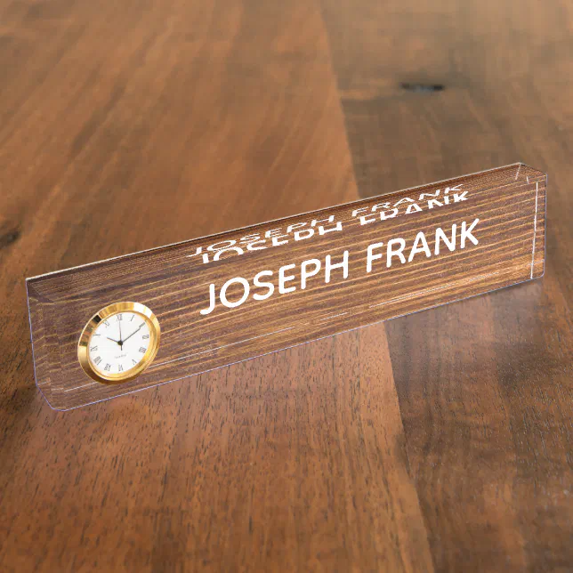 Create Your Own Personalized Rustic Wood Photo Desk Name Plate | Zazzle