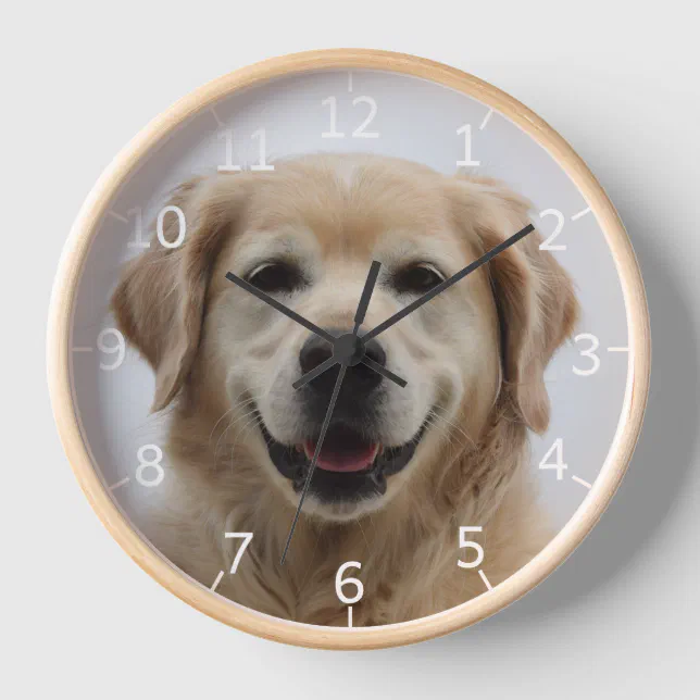 Create Your Own Pet Dog Photo Clock | Zazzle
