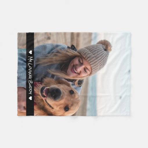 Create Your Own Pet Dog Photo Fleece Blanket | Zazzle