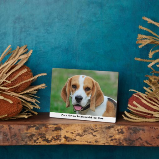 Create Your Own Pet Dog Photo Plaque | Zazzle