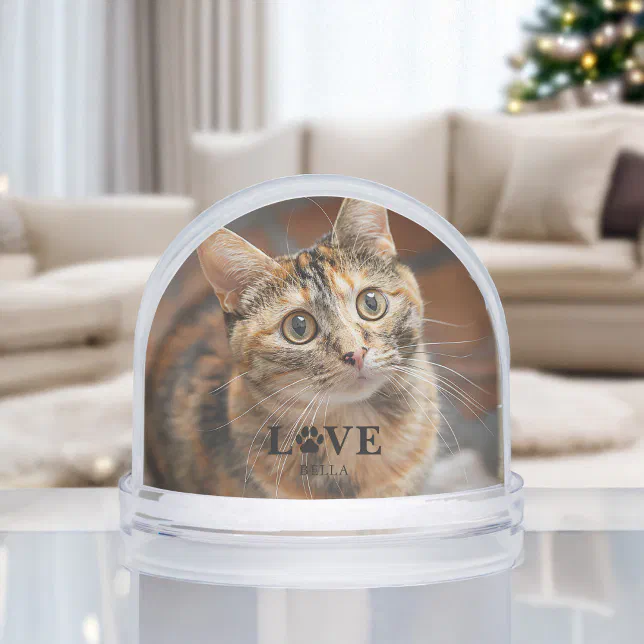 Create Your Own - Pet Photo Personalized Snow Globe | Zazzle