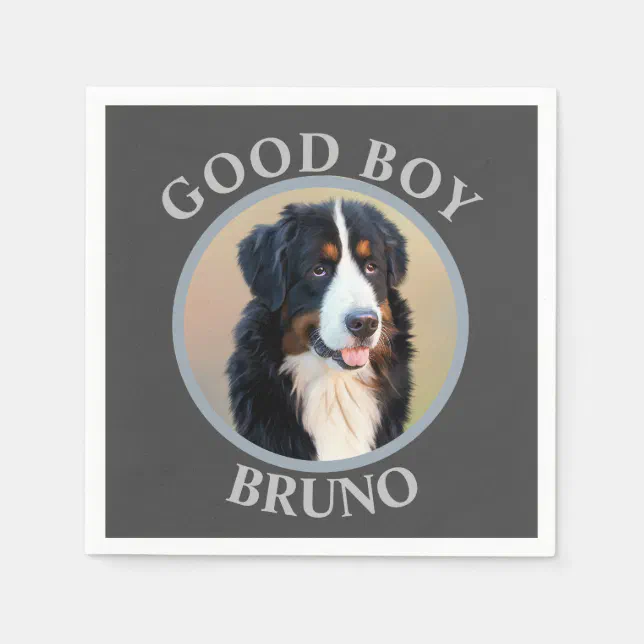 Create Your Own Pet Portrait Photo Modern Gray Napkins | Zazzle