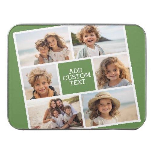 Create Your Own Photo Collage - 6 photos Monogram Jigsaw Puzzle | Zazzle