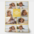 Create Your Own Photo Collage - 6 photos with Text Wallpaper | Zazzle