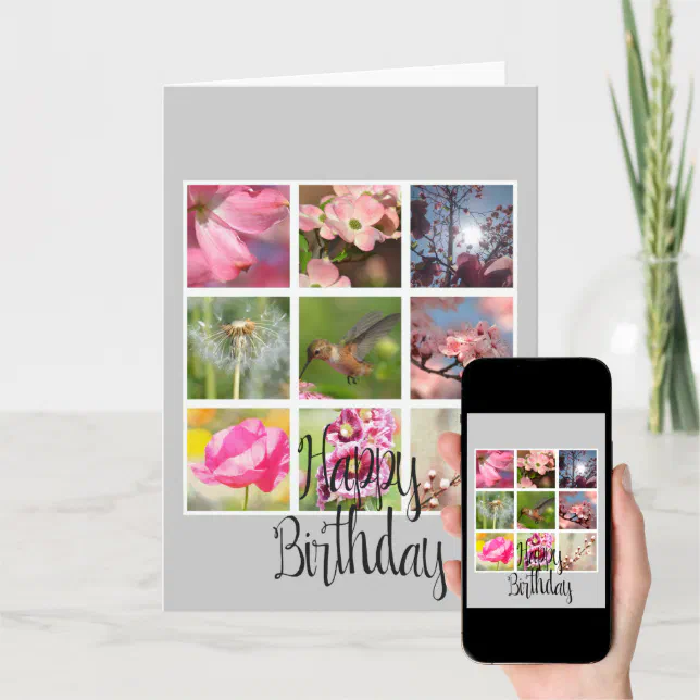 Create Your Own Photo Collage Birthday Card | Zazzle