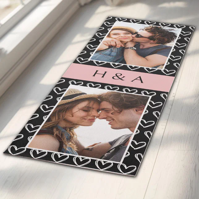 Create Your Own Photo Collage Monogram Yoga Mat | Zazzle