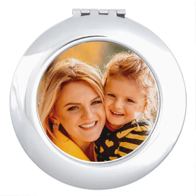 Create Your Own Photo Personalized Custom Compact Mirror | Zazzle