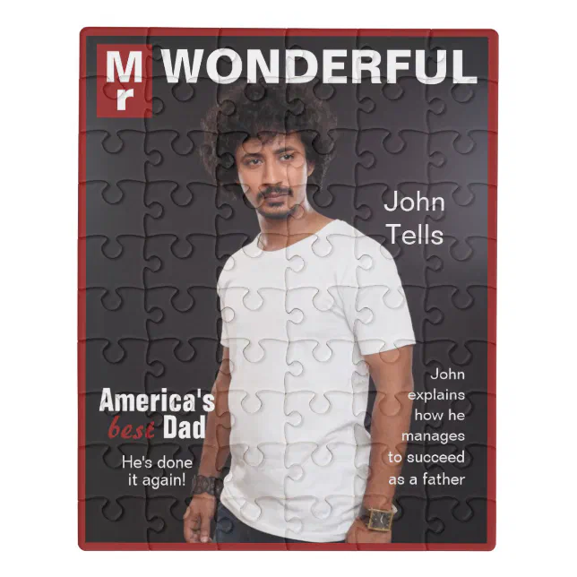 Create Your Own Photo Puzzle // Fun Magazine Cover | Zazzle