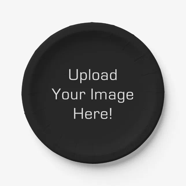 Create-Your-Own Photo Upload Paper Plate | Zazzle