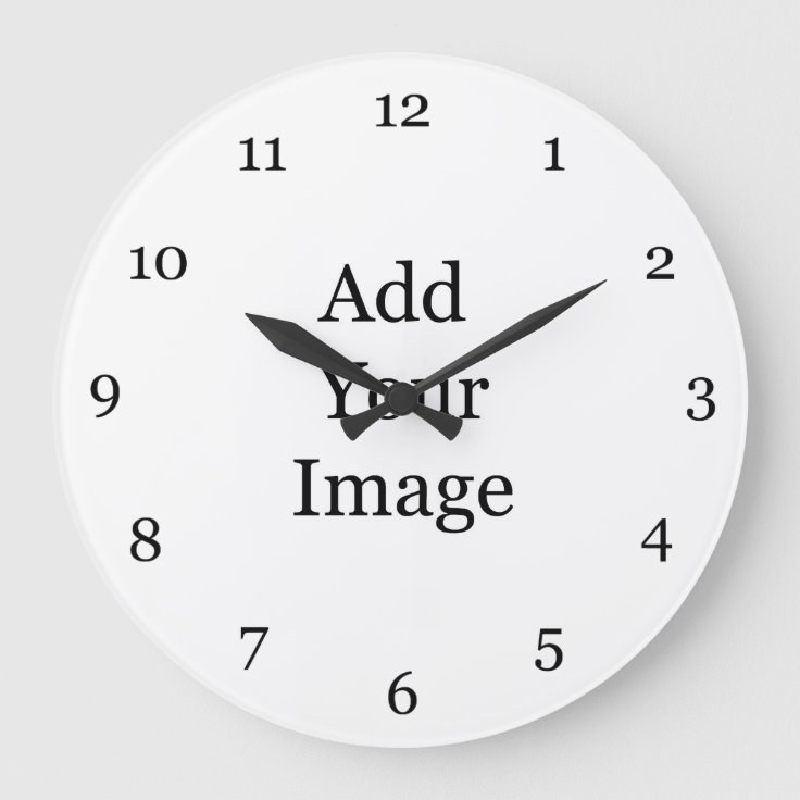 Create your own picture wall clock. large clock | Zazzle