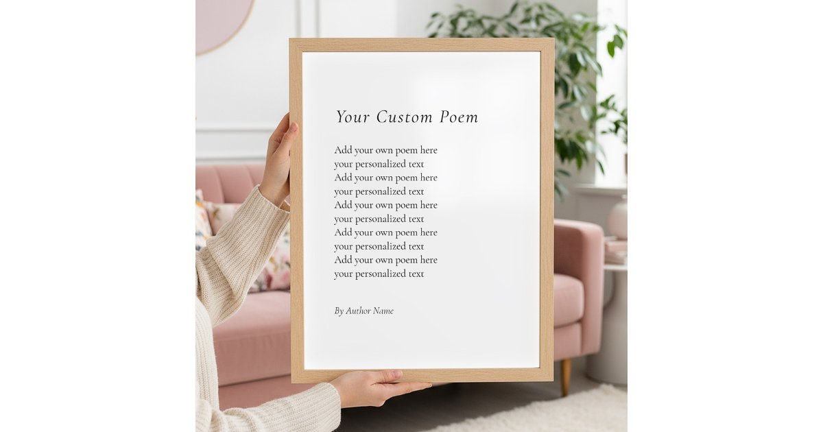 Create Your Own Poem Poster | Zazzle