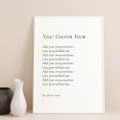 Create Your Own Poem Poster | Zazzle