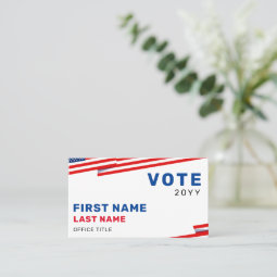 Create Your Own Political Election Campaign Business Card | Zazzle