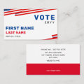 Create Your Own Political Election Campaign Business Card | Zazzle
