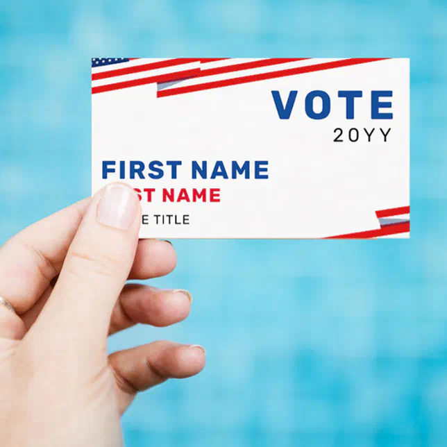 Create Your Own Political Election Campaign Business Card | Zazzle