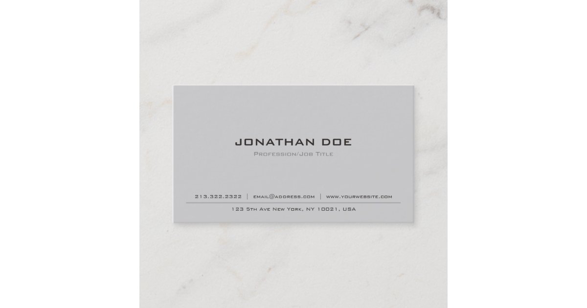 Create Your Own Professional Modern Elegant Simple Business Card | Zazzle