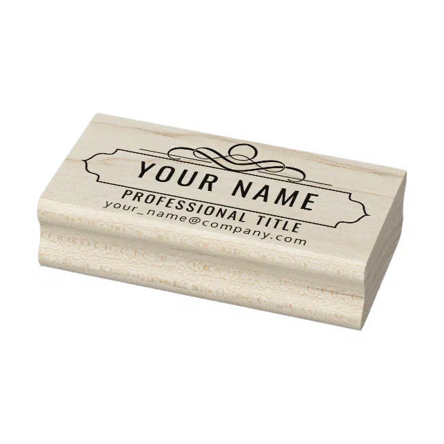 Create Your Own - Professional Name Design Rubber Stamp | Zazzle