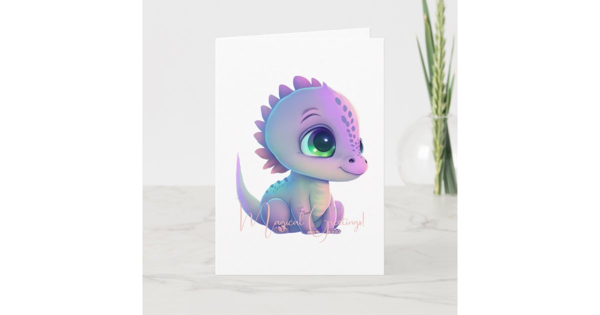 Create Your Own Purple Baby Dragon Card | Zazzle