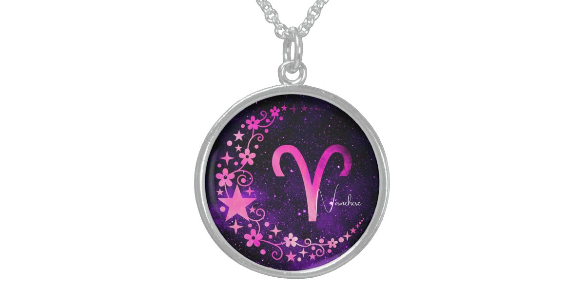 Create Your Own Purple Celestial Aries Amulet Sterling Silver Necklace ...