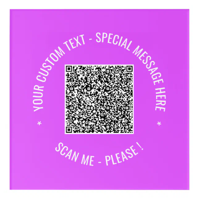 Create Your Own QR Code Acrylic Print Template | Zazzle