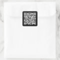 Create Your Own QR Code Black Square Sticker | Zazzle