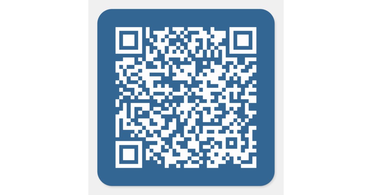 Create Your Own QR Code Blue Square Sticker | Zazzle Create Your Own QR Code Blue Square Sticker | Zazzle