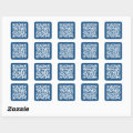 Create Your Own QR Code Blue Square Sticker | Zazzle