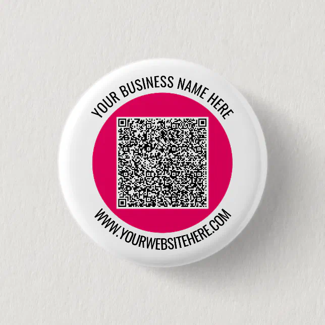 Create Your Own QR Code Business Buttons Template | Zazzle