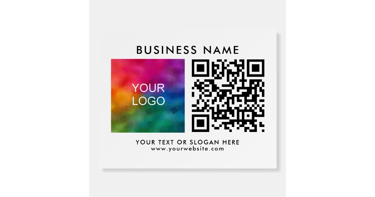 Create Your Own QR Code Business Logo Template Foam Board | Zazzle