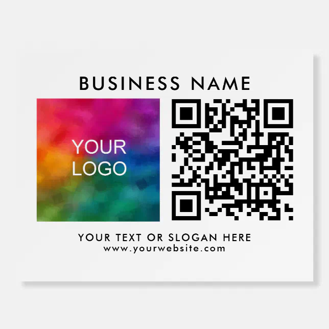 Create Your Own QR Code Business Logo Template Foam Board | Zazzle