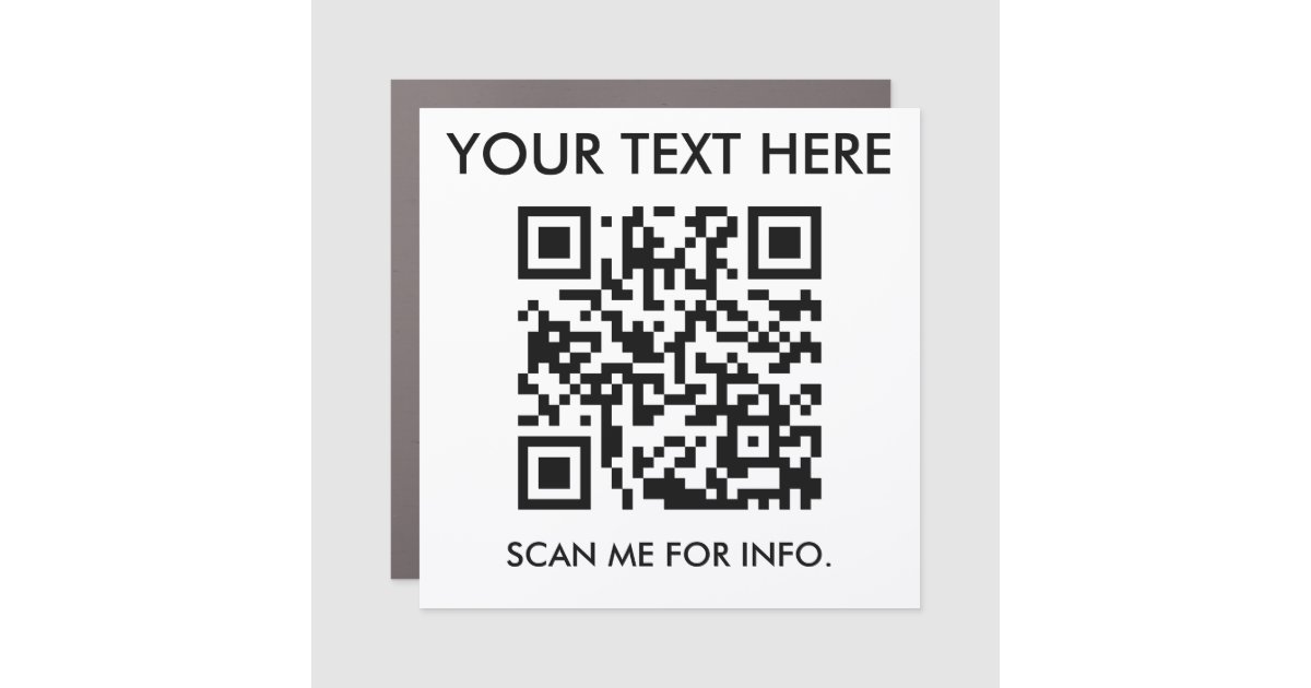 Create Your Own QR Code Car Magnet | Zazzle