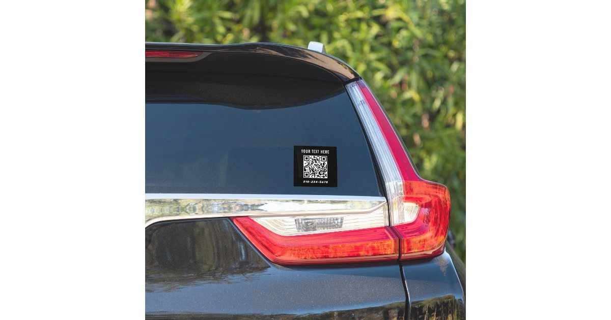 Create your own Qr Code Car Sticker | Zazzle
