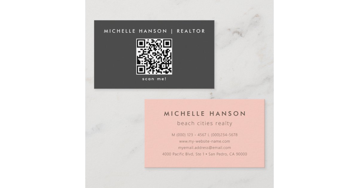 Create your Own QR Code Custom Colors QR Code Business Card | Zazzle