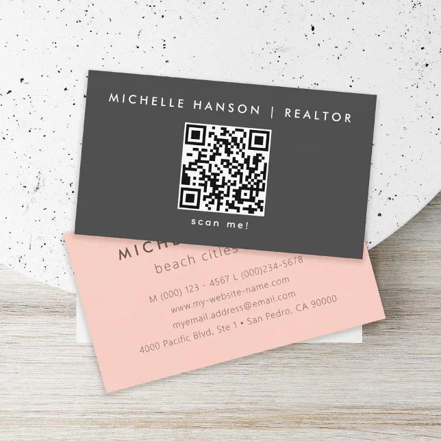Create your Own QR Code Custom Colors QR Code Business Card | Zazzle