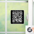 Create Your Own QR Code & Info | Black & White Window Cling | Zazzle
