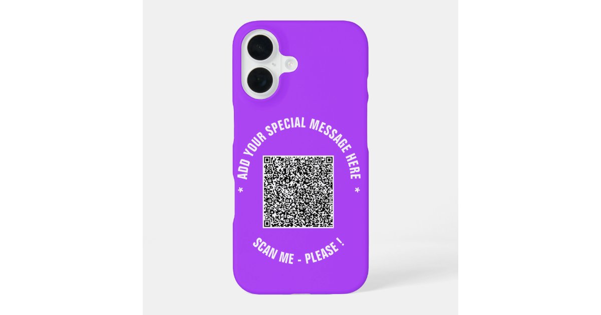 Create Your Own QR Code iPhone Case Custom Text | Zazzle