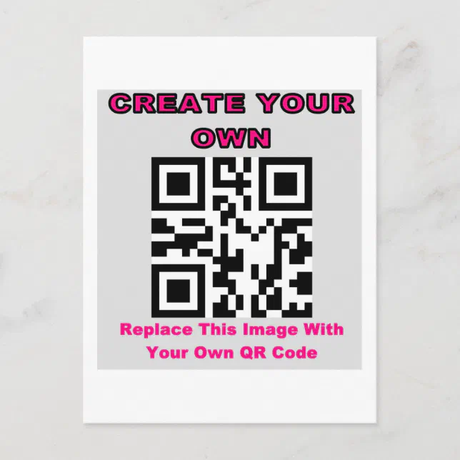 CREATE YOUR OWN QR CODE PRODUCT POSTCARD | Zazzle