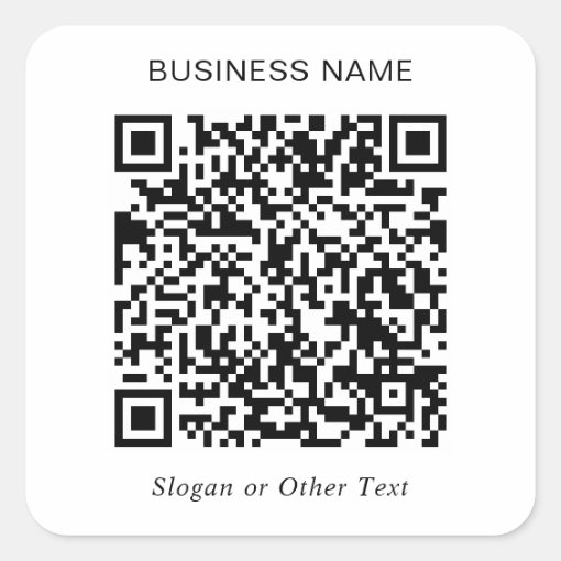 Create Your Own QR Code Promotional Square Sticker | Zazzle