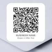 Create Your Own QR Code Promotional Square Sticker | Zazzle