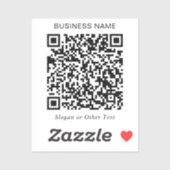 Create Your Own QR Code Promotional Sticker | Zazzle