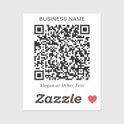 Create Your Own QR Code Promotional Sticker | Zazzle