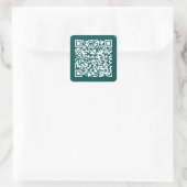 Create Your Own QR Code Teal Square Sticker | Zazzle