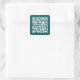 Create Your Own QR Code Teal Square Sticker | Zazzle