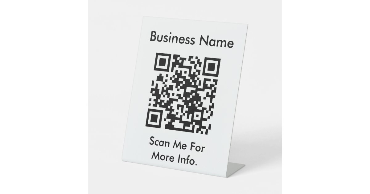 Create Your Own QR Code Template Pedestal Sign | Zazzle Create Your Own QR Code Template Pedestal Sign | Zazzle