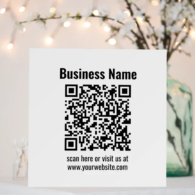 Create Your Own QR Code | Transperant Foam Board | Zazzle